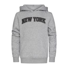 Urban Classics Jungen Kapuzenpullover "Urban Classics Hoody 2 Pack - langarm - Los Angeles & New York"schwarz, erdgrau, Gr. 158, bedruckt, 65%