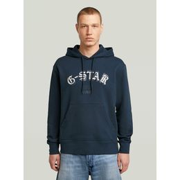 G-Star Raw G-STAR Herren Longpullover "Embro Logo HB Hoodie Sweatshirt"dk patriot blau, Gr. S, Obermaterial: 100% Baumwolle, Pullover