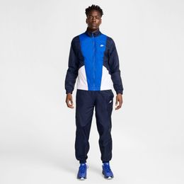 Nike Sportswear Herren Trainingsanzug "M NK CLUB WVN TRK SUIT"obsidian, wei&szlig;, Gr. XS, Sportanz&uuml;ge, mit Taschen, mit Mesh-Futter, aus gewebtem