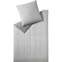 Wendebettw&auml;sche Esprit, grau, Renforc&eacute;, Obermaterial: 100% Baumwolle, Bettw&auml;sche, "Herringbone", mit Fischgr&auml;t-Muster
