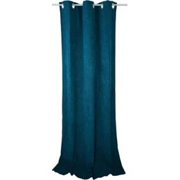 Vorhang Tom Tailor HOME, B:140cm H:245cm, blau, Wirkware, Nylon, Polyester, Wohnzimmer, Gardinen, "CASUAL CORD", HxB: 245x140