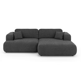 Ecksofa OTTO HOME, B:256cm H:76cm T:161cmdunkelgrau, 100% Polyester, Wohnzimmer, Sofas, "VEEVIA L-Form, Schlafsofa, Verl&auml;ssliche Qualit&auml;t, Breite