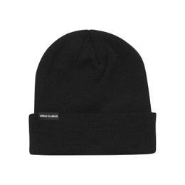 Urban Classics Damen Beanie "Urban Classics Unisex Basic Flap Beanie"schwarz, Kunstfaser, M&uuml;tzen