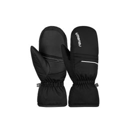Reusch M&auml;dchen F&auml;ustlinge "Alan Junior Mitten", schwarz-wei&szlig;, Gr. 3, mehrfarbig, 93% Polyester, 7% Polyurethan, Handschuhe, mit w&auml;rmender F&uuml;llung