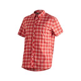 Maier Sports Herren Outdoorhemd "Kasen S/S M", rot, Gr. 48, 97% Polyester, 3% Elasthan, Hemden, kurzarm Herrenhemd, atmungsaktives Wanderhemd,