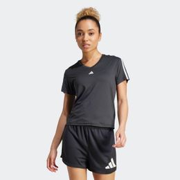 Damen T-Shirt "W 3S TEE", schwarz, Gr. M, adidas Performance, Obermaterial: 93% Polyester, 7% Elasthan, Shirts