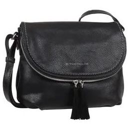 Umh&auml;ngetasche Tom Tailor "LARY", Damen, Gr. B/H/T: 29cm x 23cm x 7cm, schwarz, Lederimitat, Taschen Umh&auml;ngetasche, Crossbody Bag mit modischen Quasten am Zipper