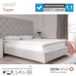Topper OCTAsleep, B:140cm H:7cm L:200cm, wei&szlig;, Kaltschaum, Komfortschaum, Viscoschaum, Topper, "OCTAsleep Smart", OCTAspring Aerospace Technologie