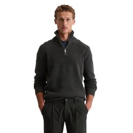 Marc O'Polo MARC O'POLO Herren Troyer "aus feiner Chenille"broken graphite, Gr. S, unifarben, Obermaterial: 74% Baumwolle, 21% Schurwolle, 5% Polyamid, Pullover