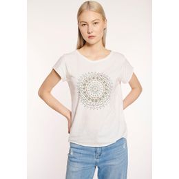 Haily's HAILY&rsquo;S Damen T-Shirt "SS C TP Sv44enja"8098 mandala, Gr. S, bedruckt, Jersey, Obermaterial: 100% Baumwolle, Shirts