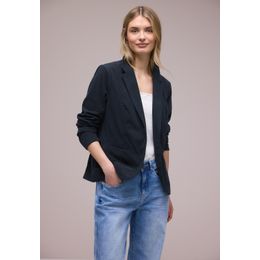 Street One Damen Kurzblazershadowed navy, Gr. 36, Blazer, mit Reverskragen