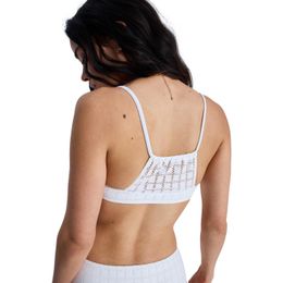 Roxy Damen Bandeau-Bikini-Top "Roxy Island Athletic Bra", wei&szlig;, Gr. S, Obermaterial: 87% Nylon, 13% Elasthan., Bikini-Oberteile