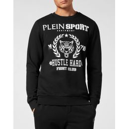 Plein Sport Herren Sweatshirt "Tiger", schwarz-wei&szlig;, Gr. XXL, Obermaterial: 88% Baumwolle, 12% Polyester, Sweatshirts