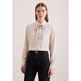 Seidensticker Damen Klassische Bluse, wei&szlig;, Gr. 42, gemustert, gepunktet, 100% Viskose, Blusen, 1/1 Kragen Druck