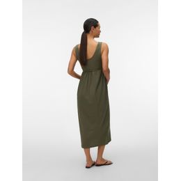 MAMALICIOUS Damen Tr&auml;gerkleid "MLEVI LIA SL JRS ANKLE DRESS 2F NOOS"kalamata, Gr. XL, unifarben, Jersey, Obermaterial: 100% Baumwolle, Kleider,