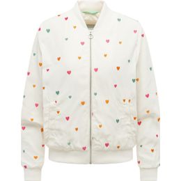 Ragwear Damen Bomberjacke "Lunara Hearts"ivory, Gr. XS, Obermaterial: 100% Polyester; Innenfutter: 100% Polyester, Jacken, Blousonjacke mit