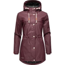 Navahoo Damen Regenmantel "Rainy Forest", rot, Gr. L, Obermaterial: 70% Polyester, 30% Polyurethan. Innenfutter: 100% Polyester. &Auml;rmelfutter: 100%