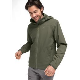 Regenjacke Maier Sports "Metor rec M", Herren, Gr. 23, gr&uuml;n (moosgr&uuml;n), 100% Polyester, Jacken Regenjacke, Herren Jacke mit Kapuze, Windjacke wasserdicht atmungsaktiv, Reg. Fit