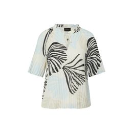 Damen Plisseebluseecru aop, Gr. 40, s.Oliver BLACK LABEL, bedruckt, Web, Obermaterial: 100% Polyester, Blusen, mit Plissee, bedruckte Optik,