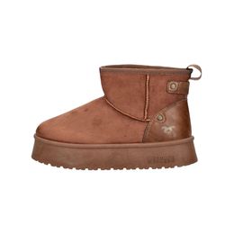 Mustang Shoes Damen Stiefelette "Mustang Shoes Stiefelette Veloursleder/Textil", Gr. 38braun, Textil, Veloursleder, Schuhe