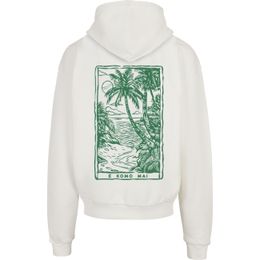Merchcode Herren Kapuzenpullover "Merchcode Hawai Oversized Hoody", wei&szlig;, Gr. S, mehrfarbig, 100% Baumwolle, Pullover
