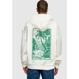 Merchcode Herren Kapuzenpullover "Merchcode Hawai Oversized Hoody", wei&szlig;, Gr. XS, mehrfarbig, 100% Baumwolle, Pullover