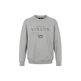 VINSON Herren Strickpullover "VINSON Sweater VMRandy"grau melange, Gr. M, Obermaterial: 80% Baumwolle, 20% Polyester, Pullover