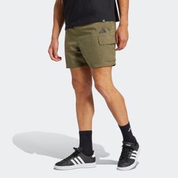 Herren Shorts "ESSENTIALS SMALL LOGO CARGO CHELSEA", gr&uuml;n, Gr. M, adidas Sportswear, Obermaterial: 100% Polyester, Hosen