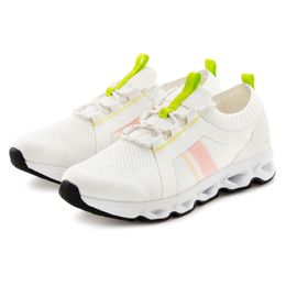 John Devin Damen Sneaker "Schn&uuml;rschuh, Freizeitschuh, Halbschuh, Schn&uuml;rhalbschuh, Turnschuh", Gr. 44, wei&szlig;, Obermaterial: 60% Textilmaterial, 40%