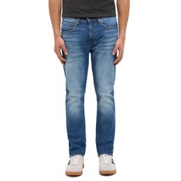 Mustang Herren Slim-fit-Jeans "Herren Style Orlando Slim"723 mittelblau, Gr. 38, unifarben, Denim/Jeans, 99% Baumwolle, 1% Elasthan, Jeans