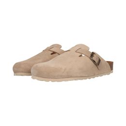 Salamander Damen Clog, Gr. 39beige, Veloursleder, Basic, Schuhe, Hausschuh, Homeslipper, Schlupfschuh, Flats mit Fu&szlig;bett