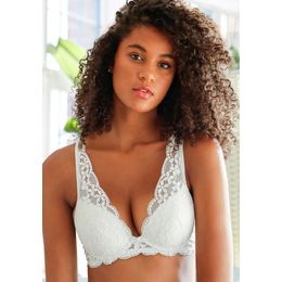 Petite Fleur Damen Push-up-BH, Gr. 75creme, Spitze, Obermaterial: 60% Polyamid, 35% Polyester, 5% Elasthan, BHs, mit B&uuml;gel im High-Apex-Design