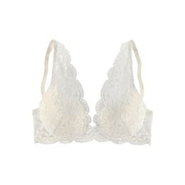 Petite Fleur Damen Push-up-BH, Gr. 75creme, Spitze, Obermaterial: 60% Polyamid, 35% Polyester, 5% Elasthan, BHs, mit B&uuml;gel im High-Apex-Design