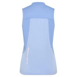 Ziener Damen Radtrikot "NIKOLETTA-Z", blau, Gr. 44, Obermaterial: 85% Polyester, 15% Baumwolle. Obermaterial 2: 86% Polyester, 14% Baumwolle, Trikots