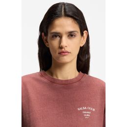 BOSS Orange Damen T-Shirt "Eboys Premium Damenmode", rot, Gr. L, bedruckt, Single Jersey, Obermaterial: 100% Baumwolle, Shirts, mit Print, Relaxed Fit