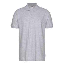 Herren Poloshirt, grau, Gr. XL, Fruit of the Loom, meliert, Piqu&eacute;, Obermaterial: 97% Baumwolle, 3% Polyester, Shirts, Piqu&eacute;, unifarben