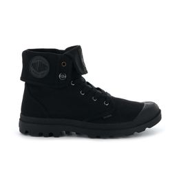 Palladium Damen Schn&uuml;rboots "BAGGY", Gr. 45schwarz, schwarz, Textil, Schuhe, Schn&uuml;rstiefel aus Canvas, umklappbarer Schaft