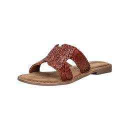 Lazamani Damen Pantolette "Lazamani Pantoletten Leder", Gr. 38, braun, Leder, Schuhe