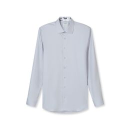 OLYMP Herren Businesshemd "OLYMP Level Five, Body Fit, New York Kent"silbergrau, Gr. 38, 97% Baumwolle, 3% Elastolefin, Hemden