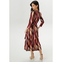 Damen Jerseykleid, rot, Gr. 42, Aniston SELECTED, bedruckt, gemustert, Single Jersey, Obermaterial: 95% Viskose, 5% Elasthan, Kleider, in femininer
