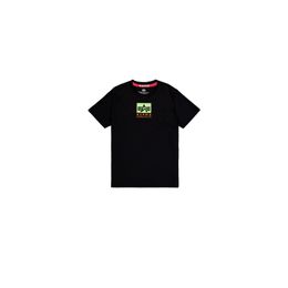 Herren T-Shirt "Satin Logo T-Shirt", schwarz, Gr. XL, Alpha Industries, Obermaterial: 100% Baumwolle, Shirts