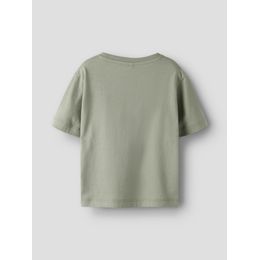 name it Jungen T-Shirt "NMMVOBBO SS NREG TOP NOOS"shadow, Gr. 116, unifarben, Jersey, Obermaterial: 100% Baumwolle, Shirts