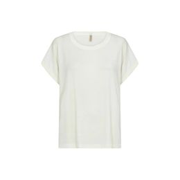 soyaconcept Damen Kurzarmhemd "Soya Concept T-shirt SC_PETRA"1100 sanftes wei&szlig;, Gr. L, Obermaterial: 92% Lyocell, 8% Elasthan, Hemden