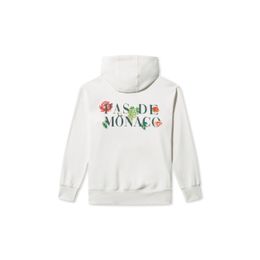 PAS DE MONACO Herren Kapuzensweatshirt "Pas De Monaco FLORALE-H HOODY", wei&szlig;, Gr. XL, bedruckt, 80% Baumwolle, 20% Polyester, Sweatshirts