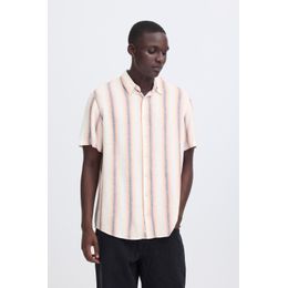 Leinenhemd Blend "BHBobby Linen Mix", Herren, Gr. XL, US-Gr&ouml;&szlig;en, brandied melon, 55% Leinen, 45% Viskose, gestreift, Basic, Basic normal, ohne Ausschnitt, gerader Abschluss, Hemden, Gestreiftes Leinenhemd