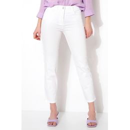 Toni Damen 7/8-Jeans, wei&szlig;, Gr. 44, unifarben, Denim/Jeans, Obermaterial: 92% Baumwolle, 6% Polyester, 2% Elasthan, Jeans, geschlitzt, mit Stretch
