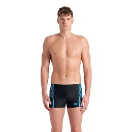 arena Herren Badehose "MEN'S SWIM SHORT GRAPHIC"schwarz, turquoise, Gr. 8, Obermaterial: 80% Polyamid, 20% Elasthan, Badehosen