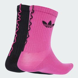 adidas originals Socken 'Ruffle Crew 2 Pairs' Damen Gr&ouml;&szlig;e 37/39 pink / schwarz / wei&szlig;