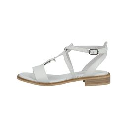 Nero Giardini Damen Riemchensandale "Nero Giardini Sandalen Leder", Gr. 40wei&szlig;, Leder, Schuhe