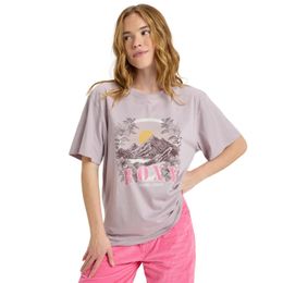Roxy Damen T-Shirt "Hangloose Poster"nirvana, Gr. L, Obermaterial: 100% Walkfrottier;, Shirts